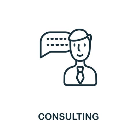 Consulting Icon From Business Training Collection Simple Line