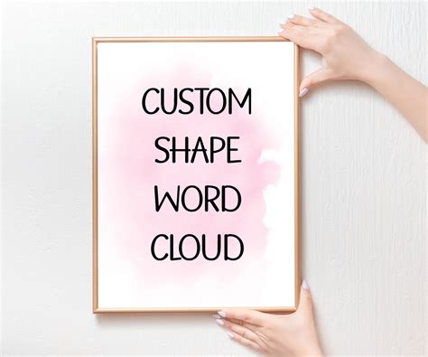 Custom Shape Word Cloud Wall Art In Print Or Canvas For Weddings