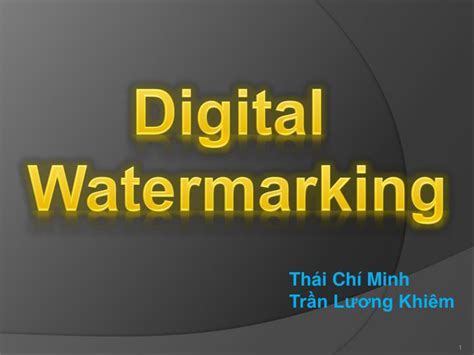 Ppt Digital Watermarking Powerpoint Presentation Free Download Id