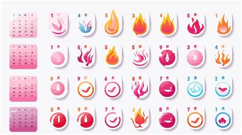 Flame Calendar Day Icon With Bonus Calendar And Time Elements Premium