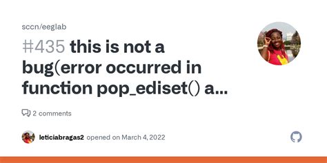 This Is Not A Bug Error Occurred In Function Pop Ediset At Line 445