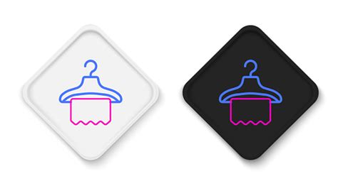 흰색 배경에 격리 된 라인 행거 옷장 아이콘 망토룸 아이콘입니다 의류 서비스 기호 세탁 걸이 표지판 다채로운 개요 개념 벡터 라인아트에 대한 스톡 벡터 아트 및 기타 이미지