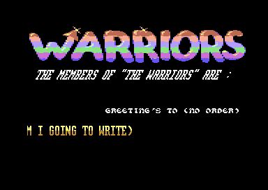 CSDb Freak Out By The Warriors 1988