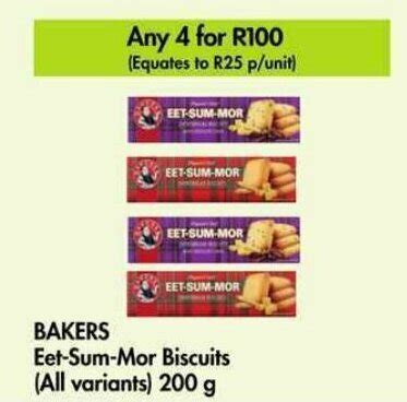 BAKERS Eet Sum Mor Biscuits All Variants 200 G Offer At Makro