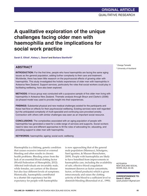 Pdf A Qualitative Exploration Of The Unique Challenges Facing Older