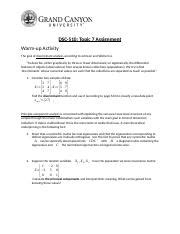 DSC 510 Topic 7 Assignment Docx DSC 510 Topic 7 Assignment Warm Up
