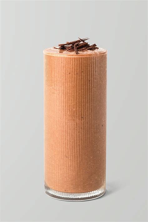Shaved Dark Chocolate Milkshake On Background Mockup Premium Image By