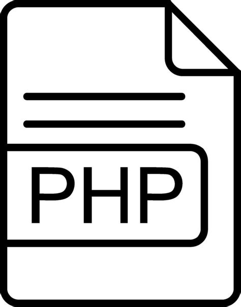 Php File Format Line Icon 43258830 Vector Art At Vecteezy