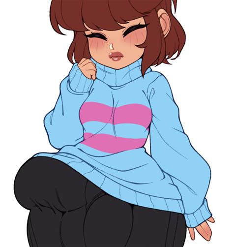 Rule 34 1futa 2d Bangs Blush Bottom Heavy Brown Hair Bulge Closed