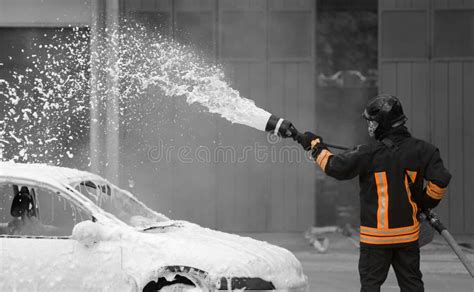 Firefighters Were Called To Tackle The Blaze Stock Image Image Of