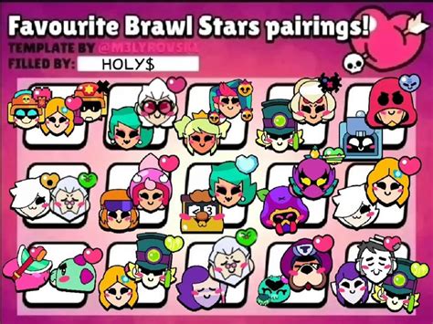 Favorite Brawl Stars Pairings Meme любимые шипы бравл старс Star