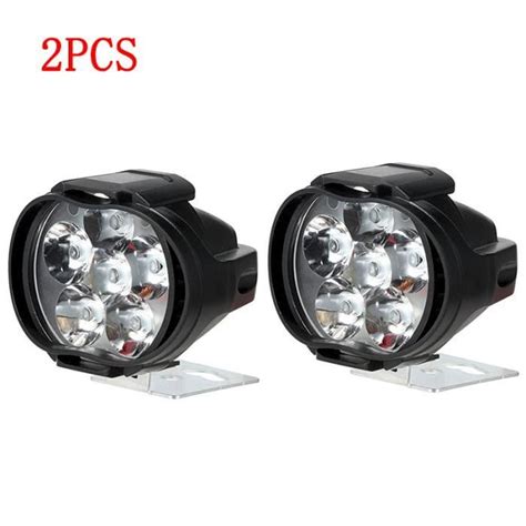 Ampoules Auxiliaires Modifiées 12V 6 LED pour Moto Spots Blancs pour