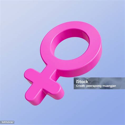 3d 최소 여성 성별 기호입니다 여자 기호입니다 3d 그림입니다 클리핑 패스가 포함되어 있습니다 0명에 대한 스톡 사진 및 기타