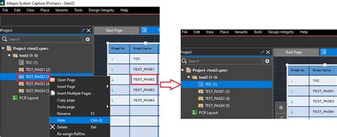 Syscap Tip Of The Week Hiding Schematic Pages Allegro X System