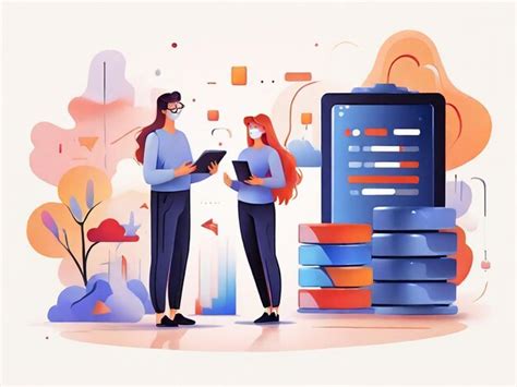 Premium Photo Abstract Vector Illustrations Data Backup Software