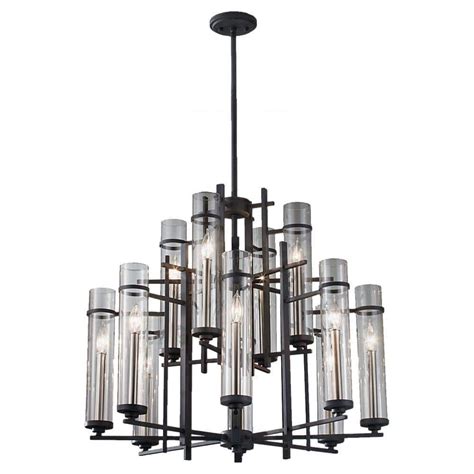 Generation Lighting Ethan 12 Light Antique Forged Iron Brushed Steel