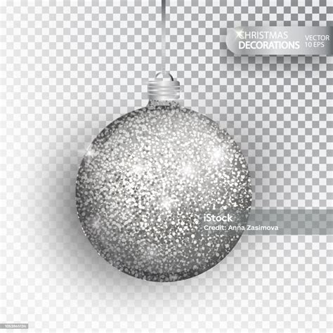 크리스마스 값싼 물건은 격리에 흰색 반짝이 반짝 반짝 발 텍스처 휴일 훈장 크리스마스 장식 스타킹 실버 매달려 값싼 물건입니다 벡터 일러스트 레이 션 0명에 대한 스톡 벡터