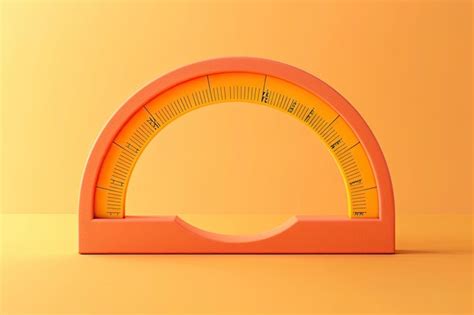 Protractor Ruler Measuring Tool D Vector Icon Cartoon Minimal Style Premium AI Generated Image