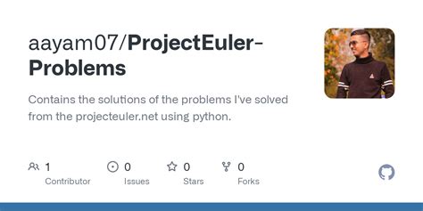 Github Aayam07projecteuler Problems Contains The Solutions Of The Problems Ive Solved From