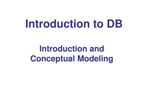 Ppt Introduction To Db Powerpoint Presentation Free Download Id