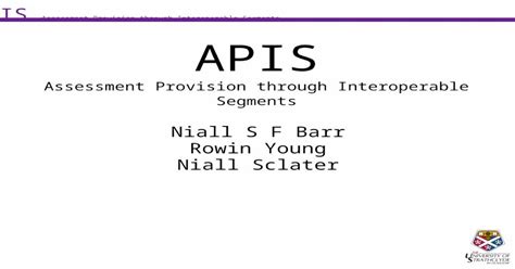 Ppt Apis Assessment Provision Through Interoperable Segments Apis Assessment Provision