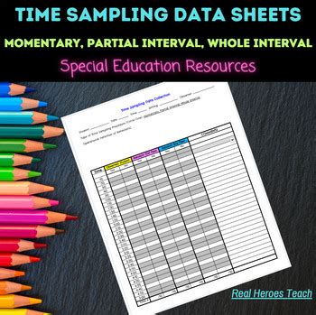 Time Sampling Data Sheets Momentary Partial Interval Whole Interval