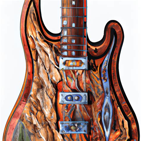 Guitar Made From A Tree Creative Fabrica