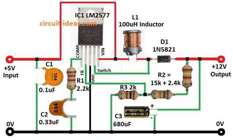 Simple Boost Converter Circuit Using Ic Lm2577 Circuit Ideas For You