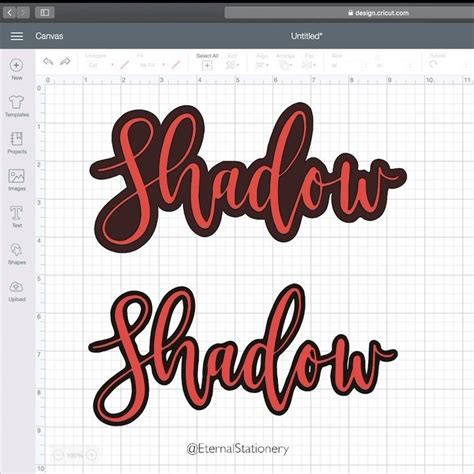 Shadowing In Cricut Design Space Cricut Help Shadow Cricut Design