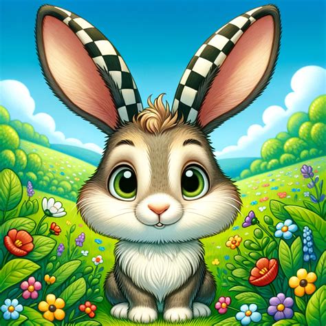 The Rabbit With Checkered Ears Behance