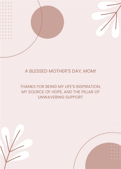 Free Mothers Day Message Card Template To Edit Online