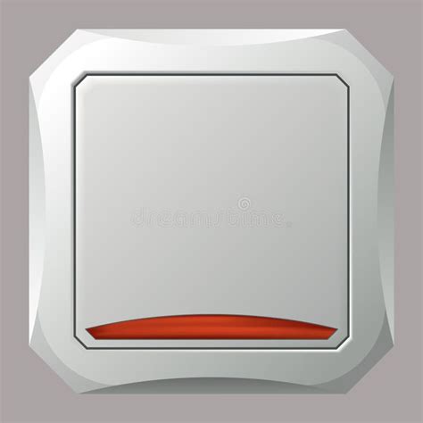 Realistic Switcher Icon Home Buttons Plastic Light Toggle Interior Wall Electric Switch Stock