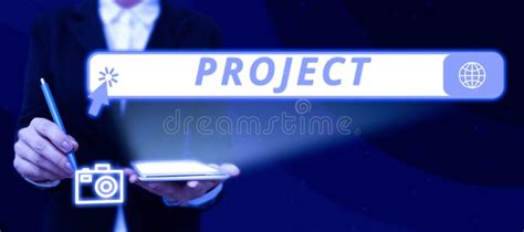 Sign Displaying Project Business Idea Collaborative Enterprise Carefully Plan Design To Achieve