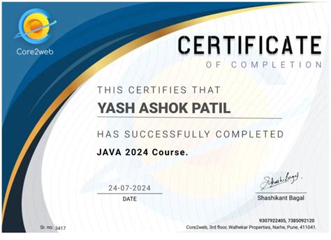 Yash Patil On Linkedin Java Core2web Learningjourney Gratitude