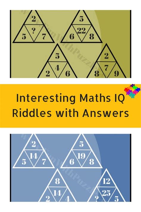Math IQ Riddles Cracking The Missing Number Code Math Logic Puzzles