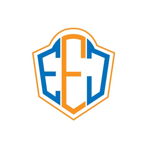 Eej Resumen Monograma Proteger Logo Diseño En Blanco Antecedentes Eej