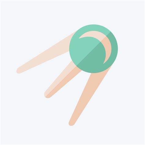 Icon Sputnik Related To Satellite Symbol Flat Style Simple Design Editable Simple