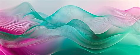 A Colorful Gradient Wave Pattern Featuring Smooth Flowing Lines Transitioning From Green To