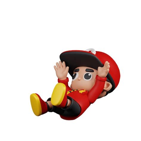 Premium Psd 3d Character Paramedic Falling Pose