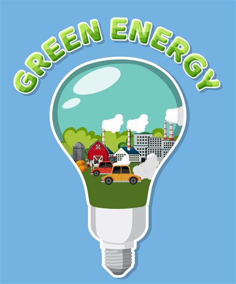 Alternative Green Energy Vector Concept Stock Vector Illustration Of