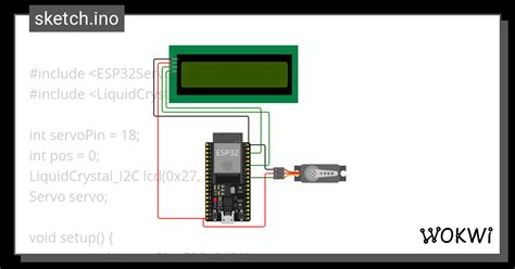 Tugas Kelas IOT 4 Servo LCD Wokwi ESP32 STM32 Arduino Simulator