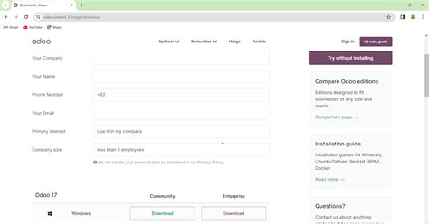 Tech Bytes Simplifying Information Technology PANDUAN INSTALASI ODOO