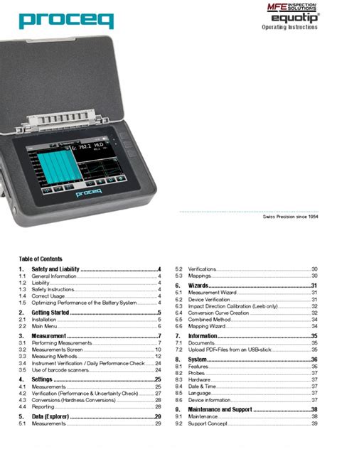 Equotip 550 Manual Pdf Hardness Usb