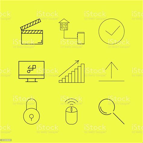 Web 線性圖示集簡單輪廓圖示向量圖形及更多商標圖片 商標 圖示 圖表 Istock