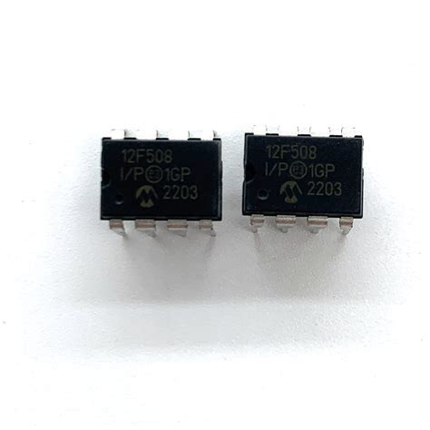 2pcs Ic 12f508 Pic12f508 I P Dip8 8 Bit Microcontrollers Mcu Cmos Flash Base Embedded Chip