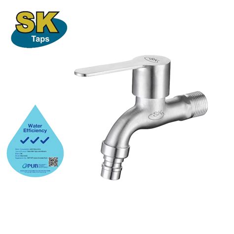 Sk Taps Stainless Steel Bib Tap W Coupling 2113