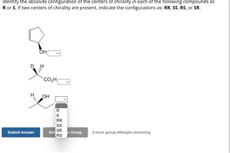Identify the absolute configuration of the centers of | Chegg.com