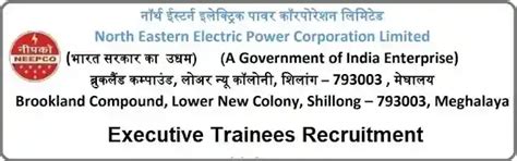 Neepco Executive Trainee Vacancy Recruitment 2024 Unpause Yourself