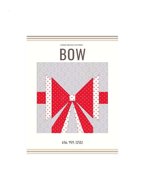 Pdf Patchwork Bow Block Foundation Paper Piecing Patchwork Pattern