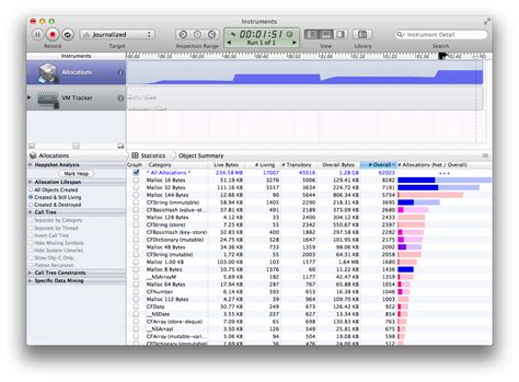 Iphone App Closes After Running Out Of Memory Instruments Screenshot